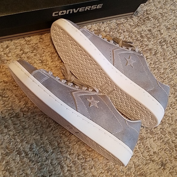 Converse | Shoes | Nwt Converse Grey Pro Leather Sneakers | Poshmark